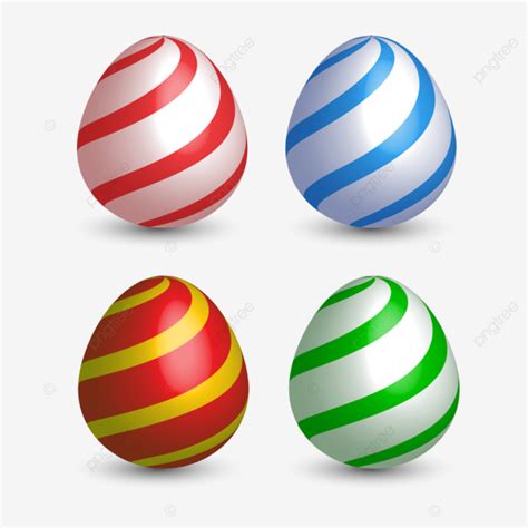 부활절 달걀 더미 벡터 요소 다채로운 3d 고립 된 세트 투명 Png 및 Eps 부활절 달걀 더미 벡터 장치 다채로운 3d