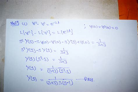 Solved Problem 0 Compute The Inverse Laplace Transforms Of S1 F