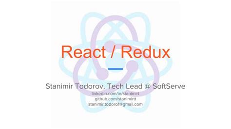 React With Redux Pptx Web Development Internet