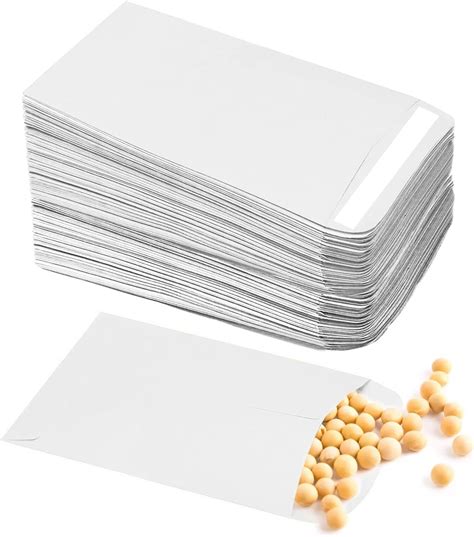Small White Envelopes 100 Pcs Self Adhesive Seed Packets Coin
