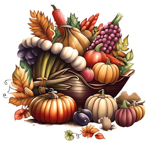 Thanksgiving Cornucopia Clipart Creative Fabrica