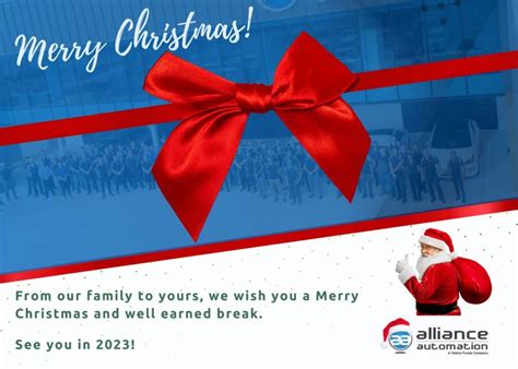 Alliance Automation On Linkedin Merrychristmas Thankyou Staysafe