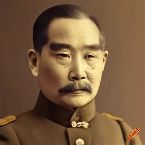 Portrait Of Sun Yat Sen First President Of The Republic Of China
