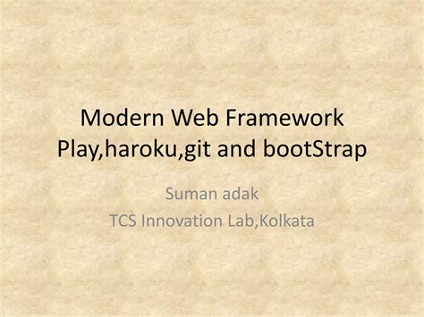 Modern Web Framework Play Framework Ppt