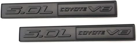 2x 50l Coyote Emblems 3d Trim Fender Hook Trunk Badge