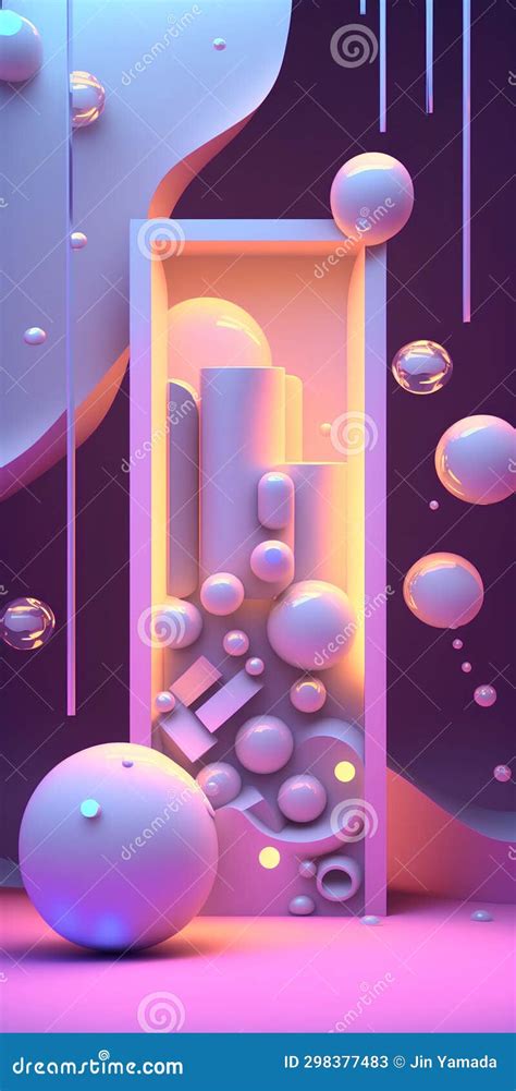 3d Abstract Background With Geometric Shapes 3d Render Illustration