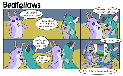 Rule 34 2d Bed Bedfellows Comic Dialogue English Text Fatigue