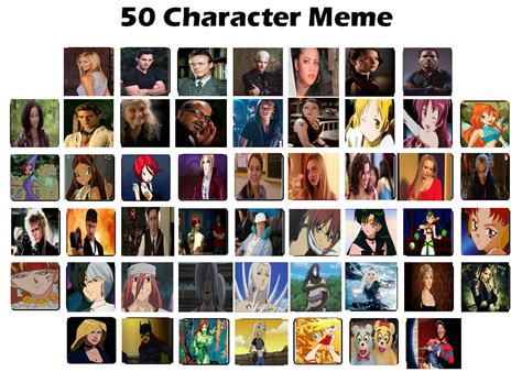 Top 50 Favorite Characters As Of Mid 2014 By Edgelordess On Deviantart