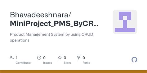 Github Bhavadeeshnaraminiprojectpmsbycrudoperations Product