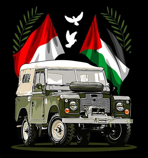 Classic Suv Car With Palestine 8687595 Vector Art At Vecteezy