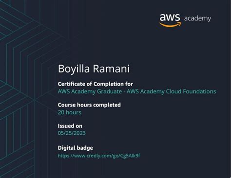 Boyilla Ramani On Linkedin Awsacademy Amazonwebservices