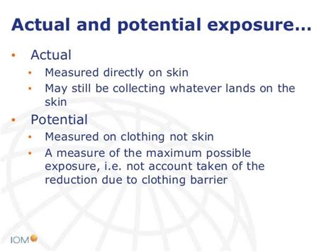 Measurement Of Dermal Exposure Principles And Methods
