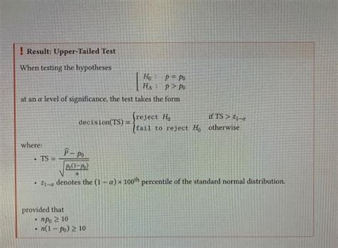 Solved Problem 1 Deriving The Lower Tailed Hypothesis T