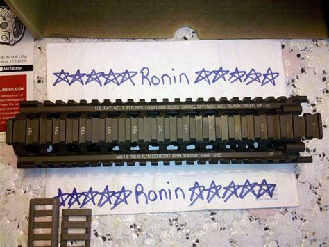 Ronin Tactical S New Site Daniel Defense Mk18 Rail Interface System Ii