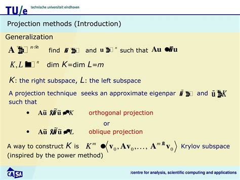Ppt An Introduction To Iterative Projection Methods Powerpoint