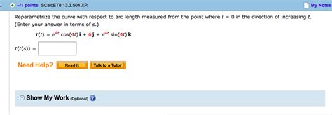 Solved 1 Points SCalcET8 13 3 504 XP My Notes Chegg