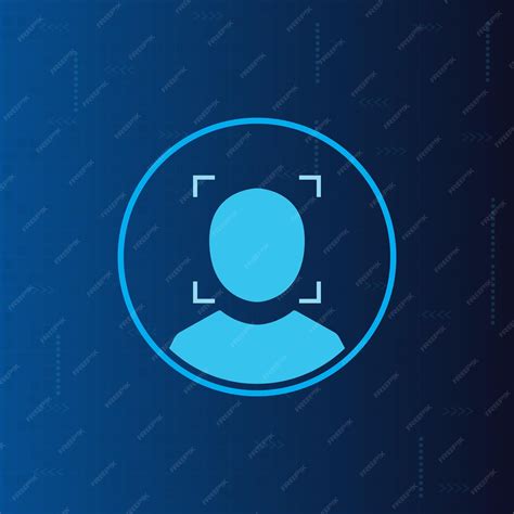 Premium Vector Biometric Facial Recognition Face Scan System Icon