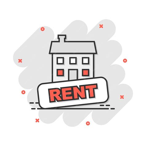 Icône De Maison De Location De Dessin Animé De Vecteur Dans Le Style