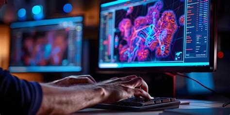 Premium Photo Analyzing Forensic Data On Computer Screen Man39s Hands Typing On Keyboard