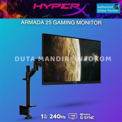 Promo Hyperx Armada 25 Gaming Monitor Fhd Ips 240hz 1ms G Sync Dp