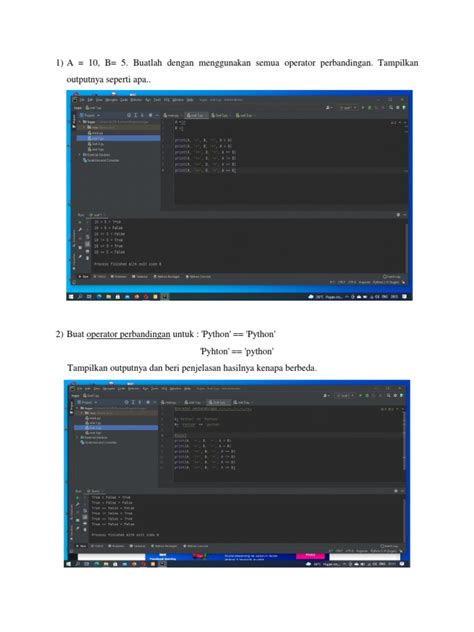 Tugas Operator Perbandingan Dan Penugasan Pdf