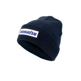 Winterhat Navy White Badge Blue Logo Komatsu Merchandise Shop