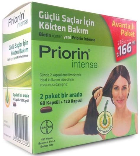 Priorin intense Kapsül Avantajlı Paket (60 Kapsül + 120 Kapsül) - 166 ...