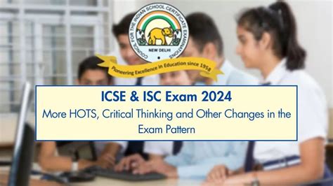 Change In ICSE And ISC Exam Pattern 2023 24 More Higher Order And Critical Thinking Questions