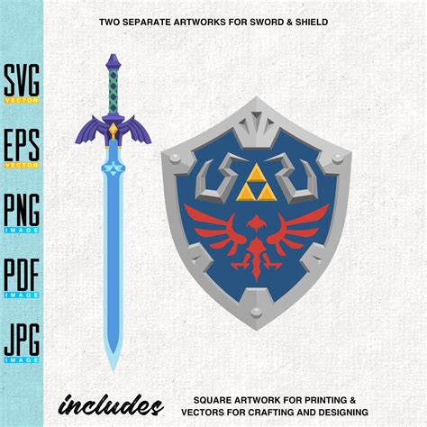 Hylian Shield And Master Sword