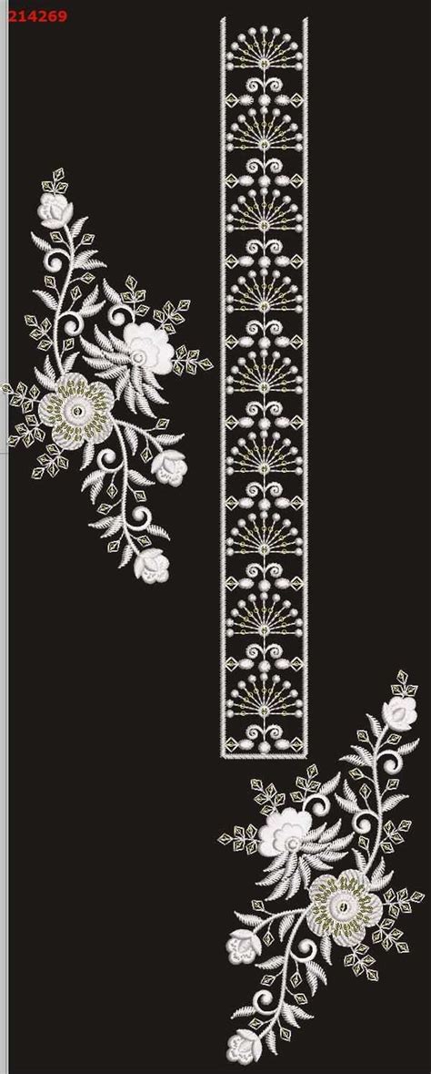 3mm Sequin Neck Embroidery Design
