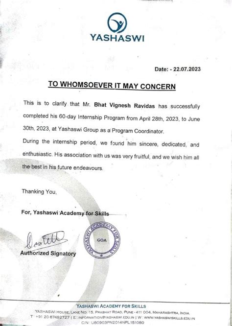 vignesh bhat on linkedin internshipexperience programcoordinator yashaswigroup…