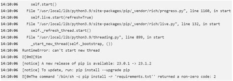 Pip In Docker Runtimeerror Cant Start New Thread