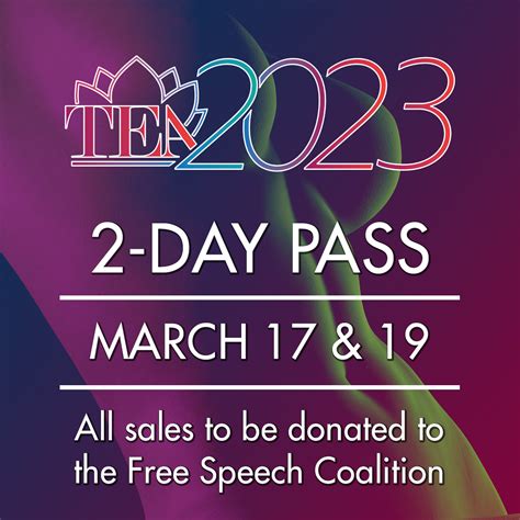 2023 Tea Show 2 Day Pass The Trans Erotica Awards