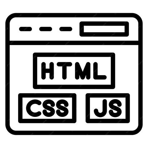 Premium Vector Html Js Css Icon Style Premium Vector Html Js Css Icon Style