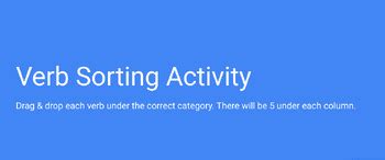 Verb Sorting Drag Drop Activity Google Slides By Haley Bonsall
