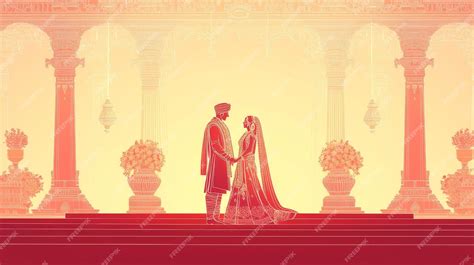 A Silhouette Of A Bride And Groom Standing Under A Grand Archway