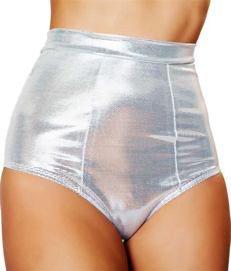 Sexy High Waist Banded Retro Booty Shorts Sequins Design Edm Rave Party