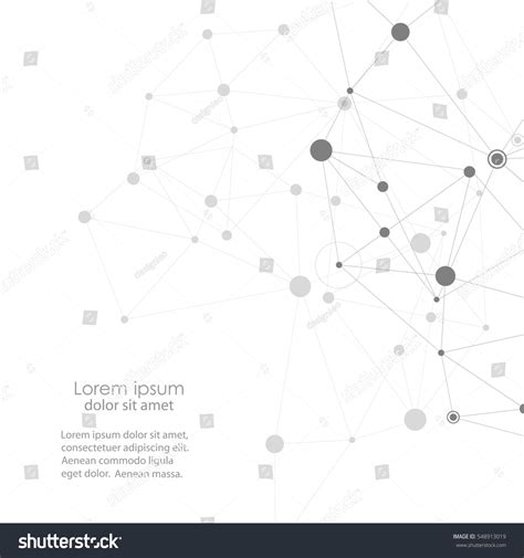 Abstract Polygonal Connecting Dots Lines Connection Stock Vector