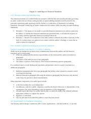 Chapter Audit Chapter Audit Report In Financial Statements LO Principles Underlying