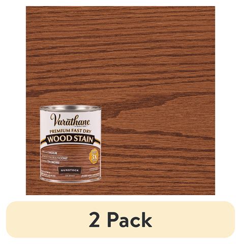 2 Pack Gunstock Varathane Premium Fast Dry Wood Stain 262007 Quart