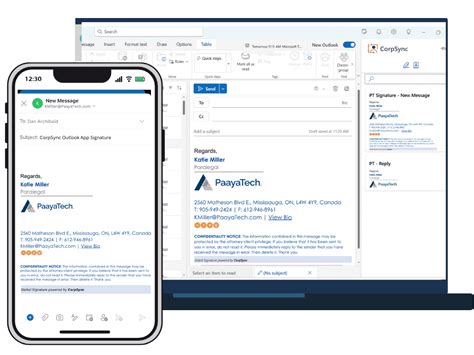 Outlook Email Signature For All Devices By Corpsync