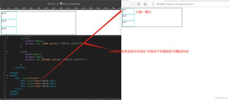 html css排版 float（浮动排版）：块级元素（占据父容器的一整行）在一行中显示、文字围绕图片进行摆放、父元素高度塌陷的问题