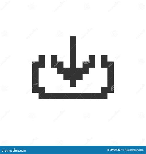 Download File Pixelated Ui Icon Stock Vector Illustration Of Retro