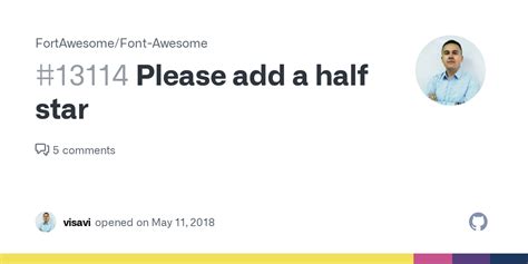 Please Add A Half Star · Issue 13114 · Fortawesomefont Awesome · Github