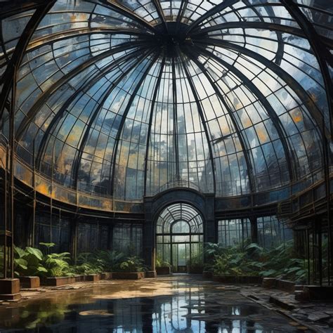 Darkness Inside Giant Sci Fi Dome Stable Diffusion Online