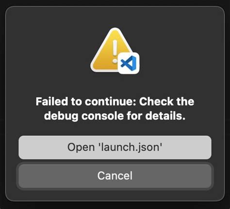 How To Disable Popup Failed To Continue Check The Debug Console For Details Rvscode