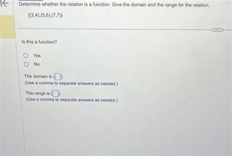 Solved Determine Whether The Relation Is A Function Give Chegg