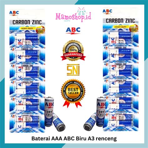 Jual Baterai Aaa Abc Panasonic Biru A Renceng Shopee Indonesia