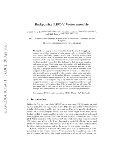 backporting risc v vector assembly deepai