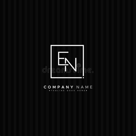 Creative Logo For Initials En In Monogram Style Vector Template For Initial Letter E And N